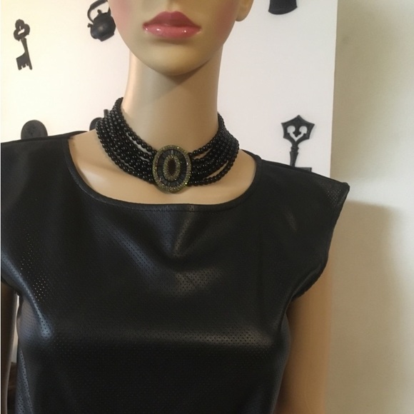 Heidi Daus | Jewelry | Heidi Daus Multicolor Oval Center Onyx Choker ...